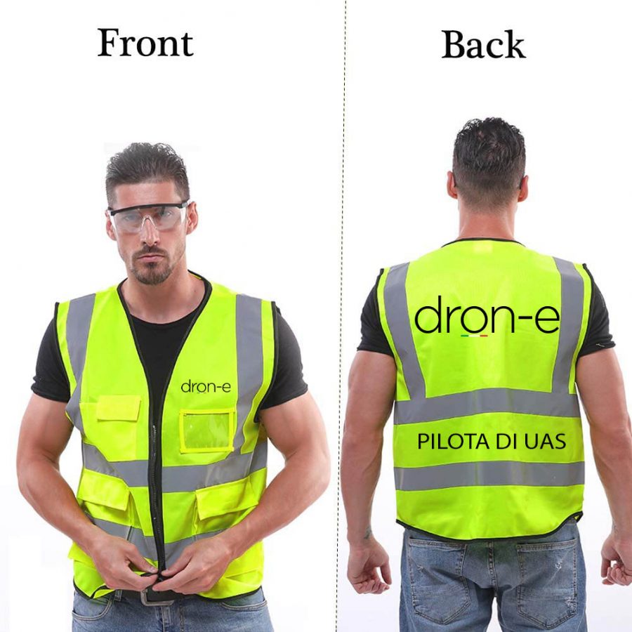 High visibility UAS jackets with customized logo - Dron-e.it | Civil ...